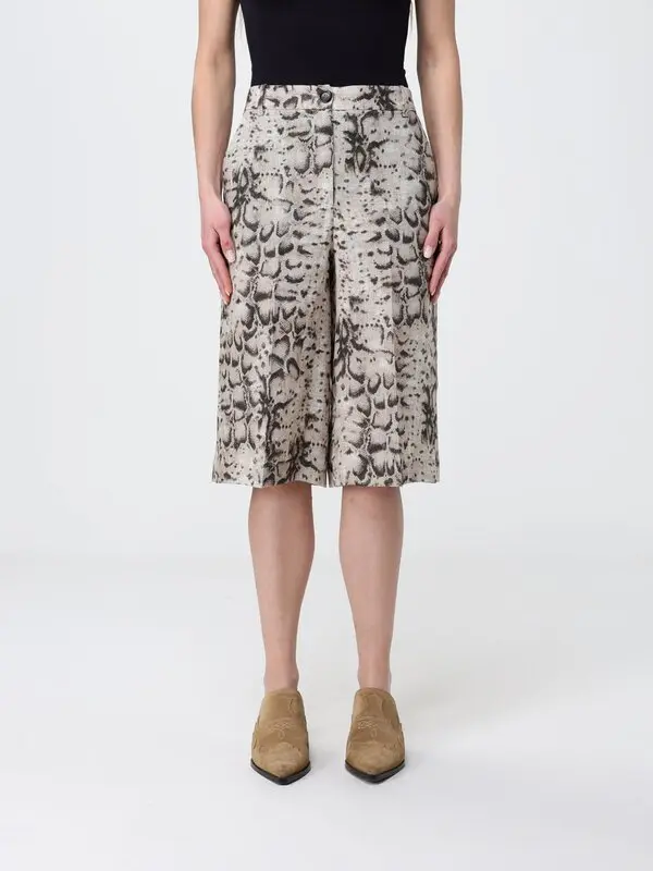 Pinko Culotte Shorts With Animal Print