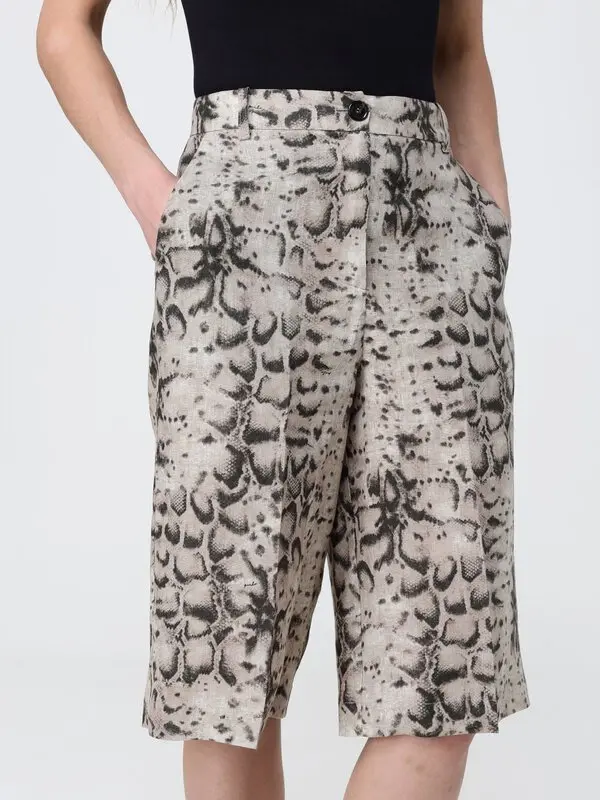 Pinko Culotte Shorts With Animal Print