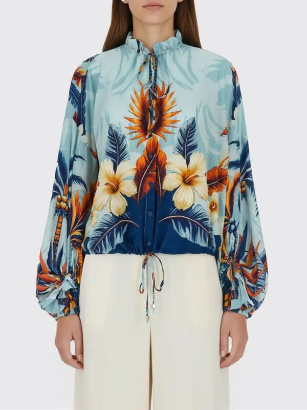 F.R.S FOR RESTLESS SLEEPERS Printed Silk Blouse