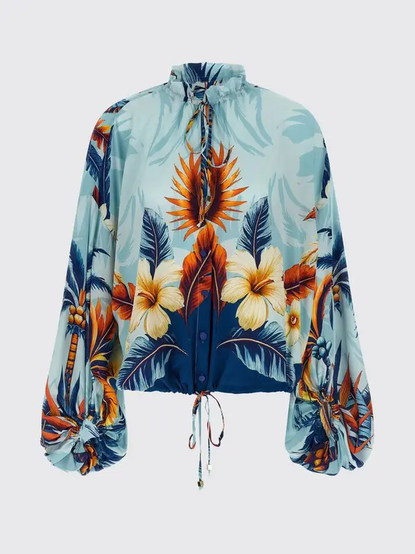 F.R.S FOR RESTLESS SLEEPERS Printed Silk Blouse