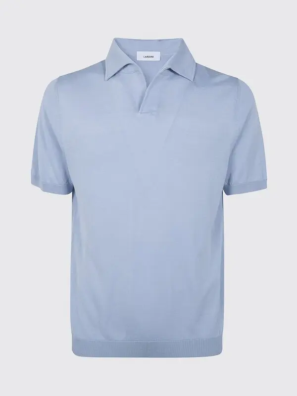 LARDINI Knit Polo Shirt - Navy