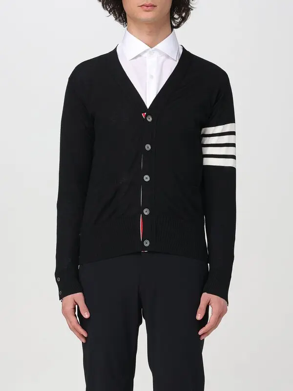 Thom Browne Cardigan With Four-bar Detail