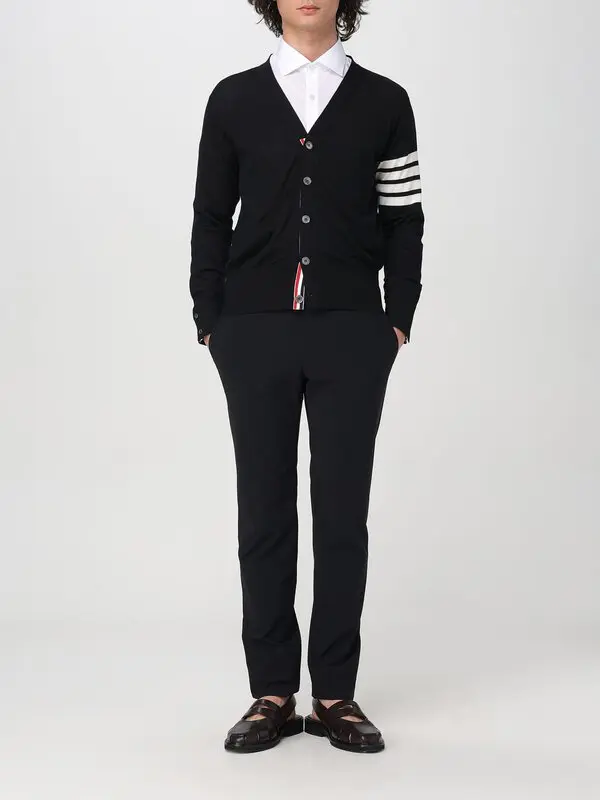 Thom Browne Cardigan With Four-bar Detail