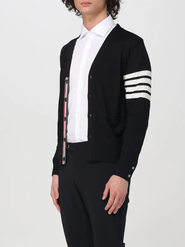 Thom Browne Cardigan With Four-bar Detail