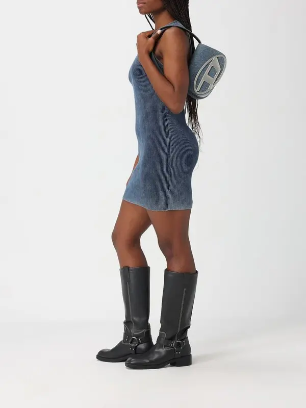 DIESEL® Cotton Mini Dress - Blue