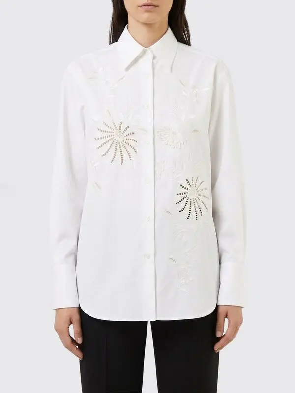 Ermanno Scervino Cotton Shirt With Lace Inserts