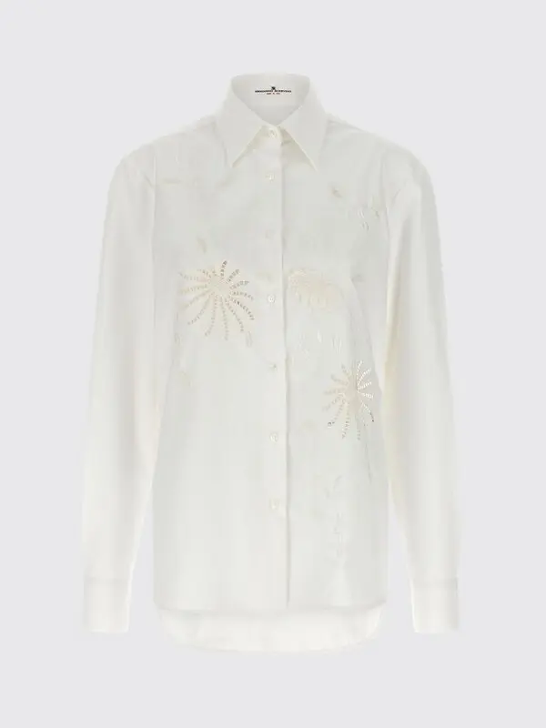 Ermanno Scervino Cotton Shirt With Lace Inserts