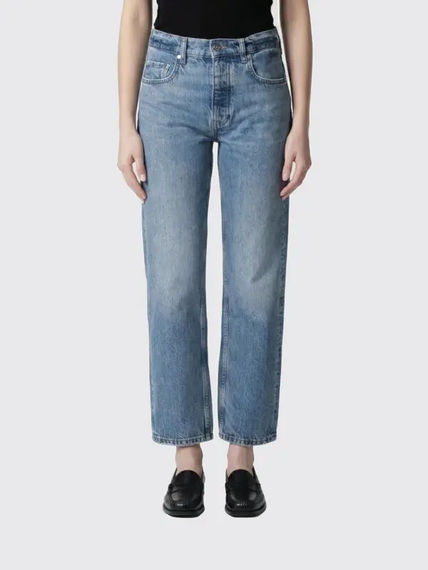ANINE BING Cotton Denim Straight Jeans