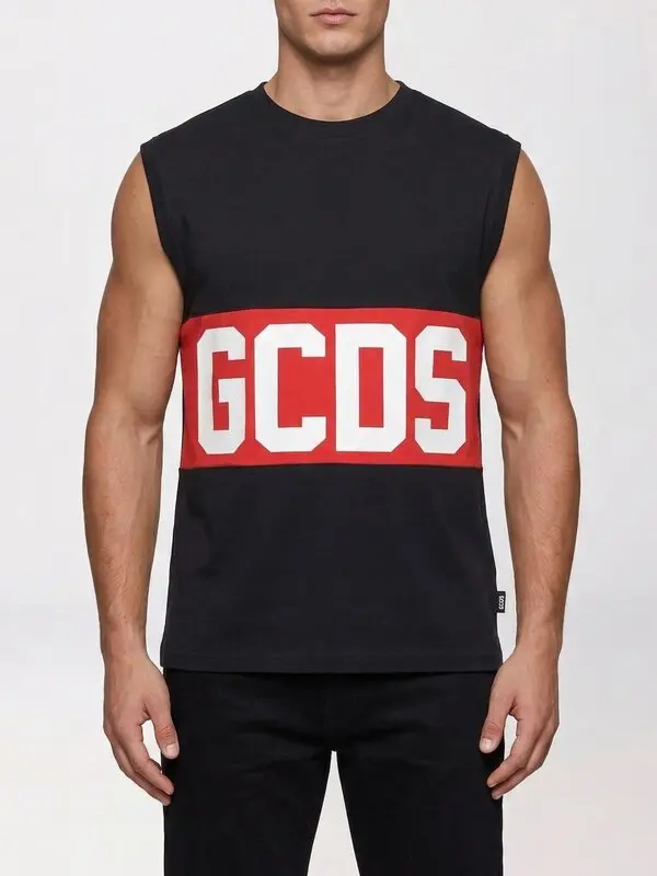 Gcds Sleeveless Top In Cotton With Logo