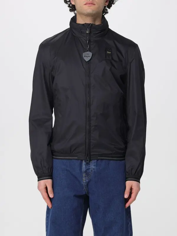 BLAUER. Bomber Jacket With High Collar And Zip Closure - Black
