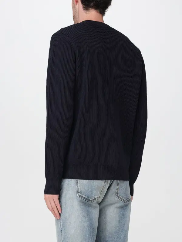 ROBERTO COLLINA Ribbed Knit Pullover - Blue
