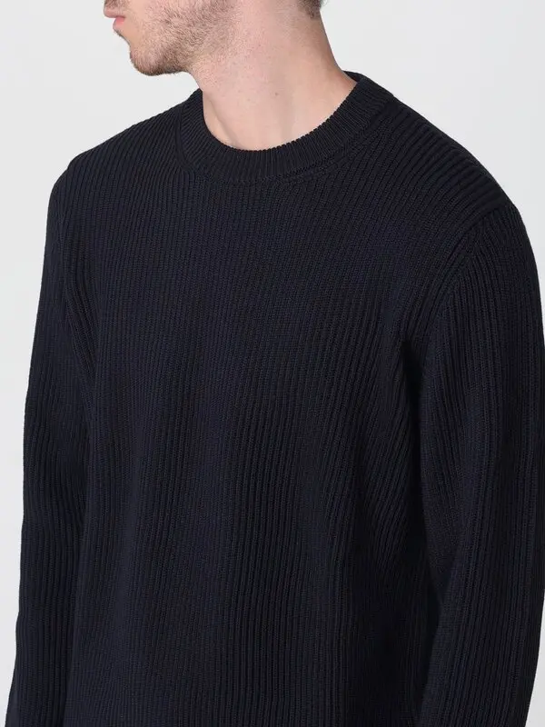 ROBERTO COLLINA Ribbed Knit Pullover - Blue