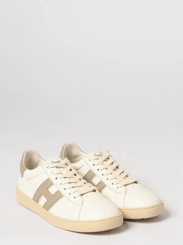 Hogan Low Top Leather Sneakers - Ivory