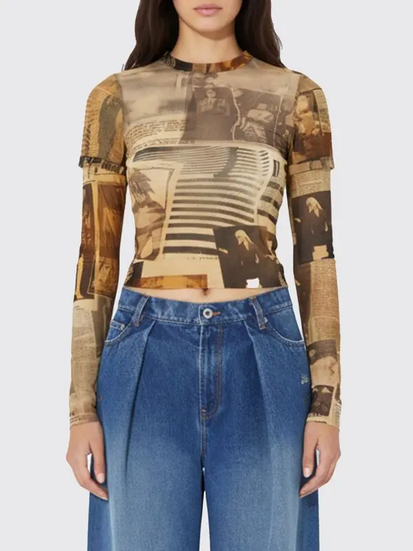 JEAN PAUL GAULTIER Printed Technical Fabric T-shirts