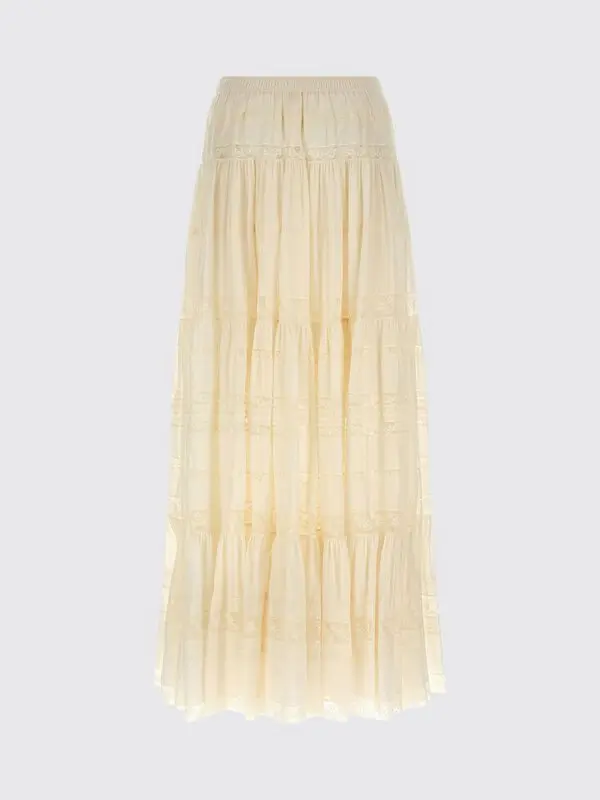 Ermanno Scervino Tiered Cotton Maxi Skirt