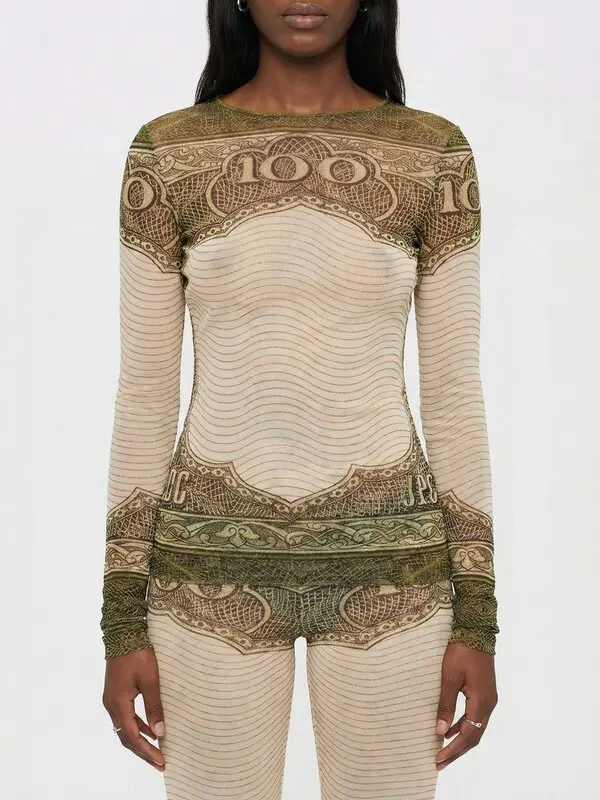 JEAN PAUL GAULTIER Printed Technical Fabric Top