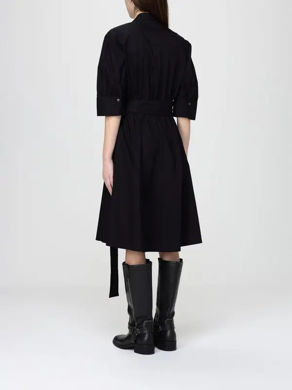 Pinko Midi Wrap Dress With Ring Detail - Black