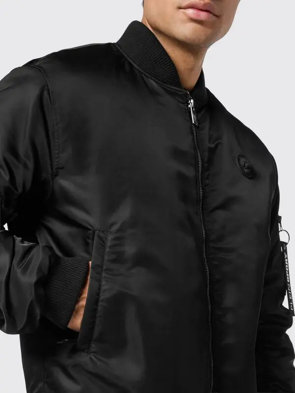 PLEIN SPORT Nylon Bomber Jacket - Black
