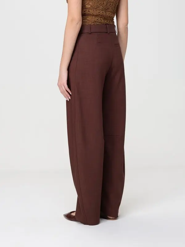 Pinko Tailored Belted Wide Leg Trousers - Brown