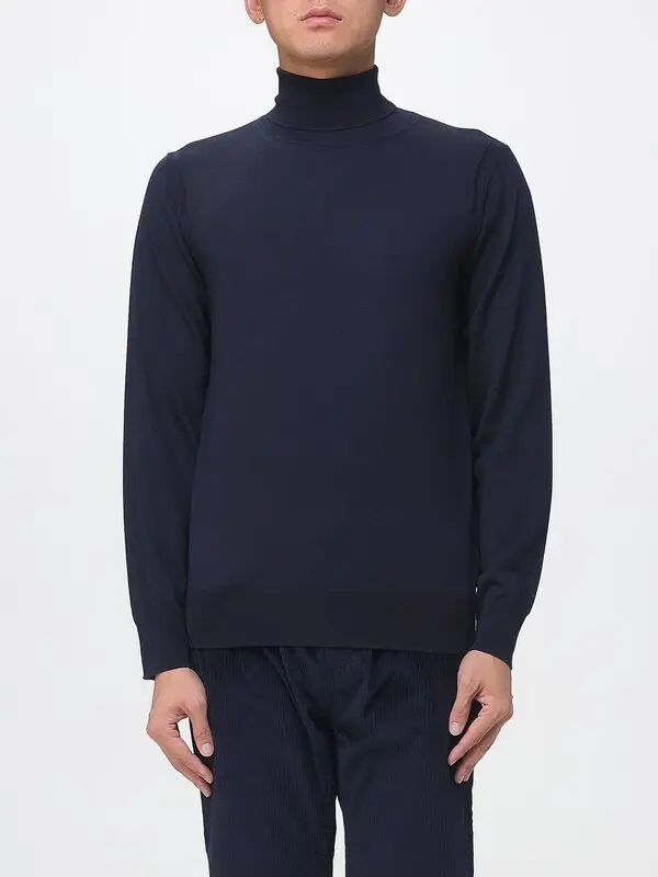 PAOLO PECORA Long Sleeve Turtleneck Jumper - Blue