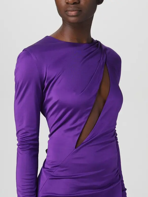 Versace Asymmetrical Draped Mini Dress