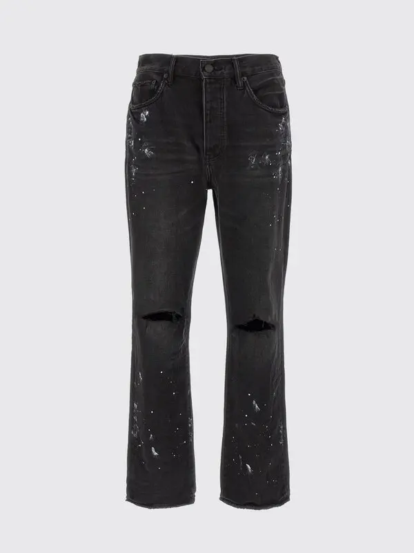 PURPLE BRAND Knee Slit Paint Denim Jeans