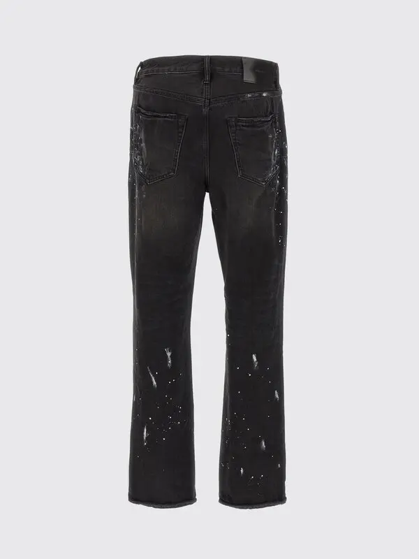 PURPLE BRAND Knee Slit Paint Denim Jeans