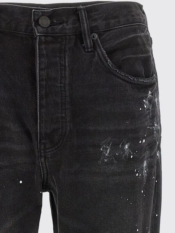 PURPLE BRAND Knee Slit Paint Denim Jeans