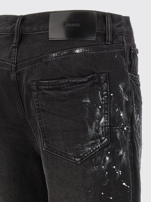 PURPLE BRAND Knee Slit Paint Denim Jeans