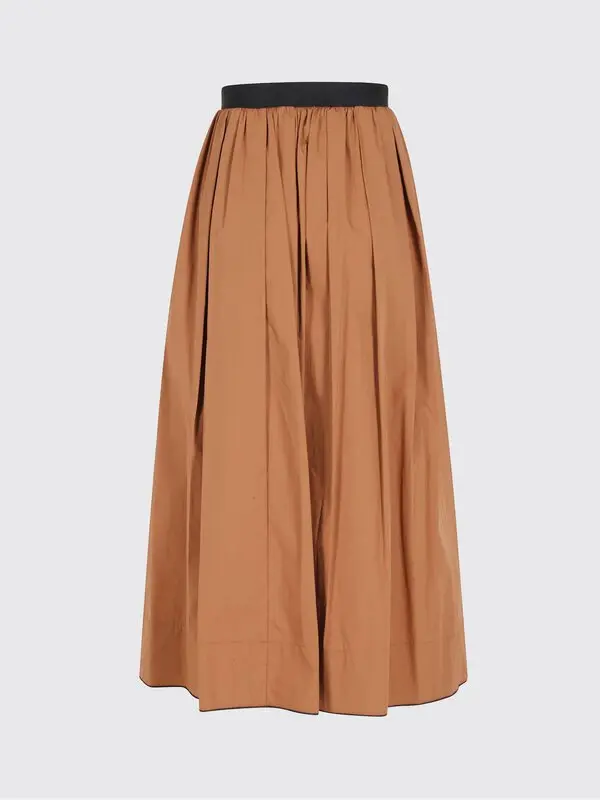 TELA Cotton Pleated Midi Skirt