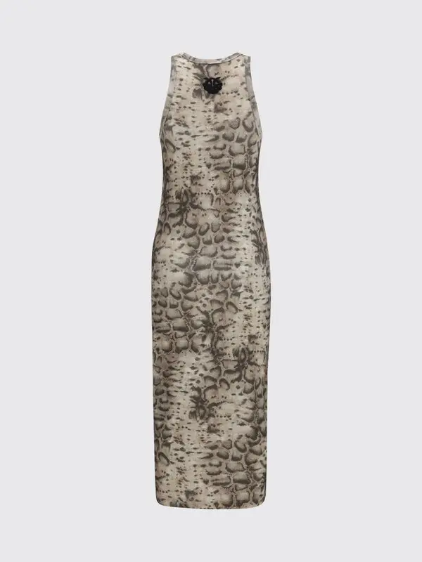Pinko Jersey Midi Dress With Snake Print