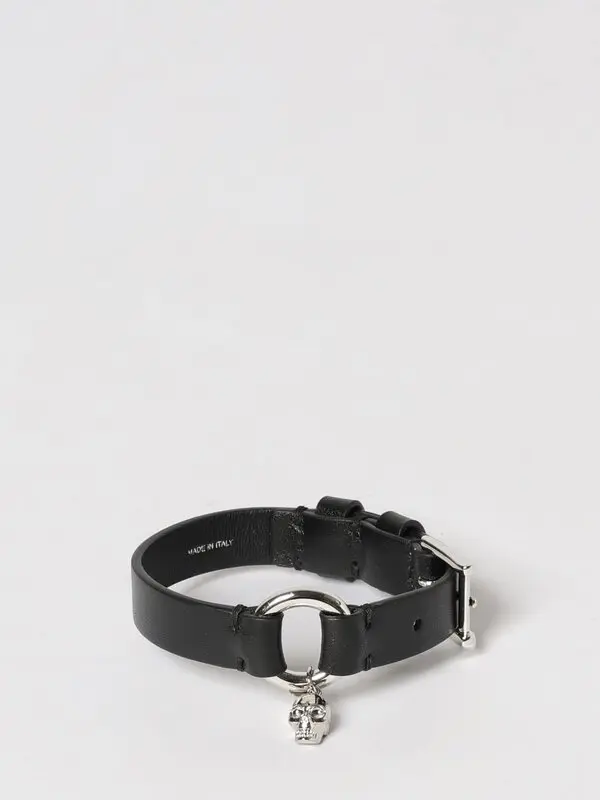 Alexander McQueen Leather Bracelet - Black