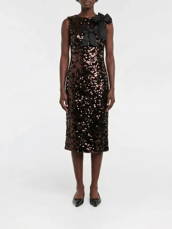 GANNI Sequin Dress With Bow