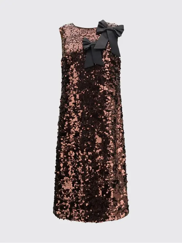 GANNI Sequin Dress With Bow