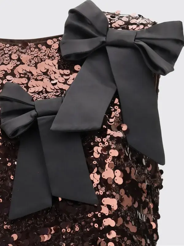 GANNI Sequin Dress With Bow