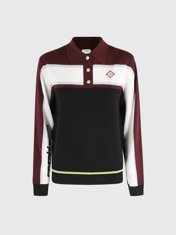 Casablanca Bi Wool Polo Shirt With Logo
