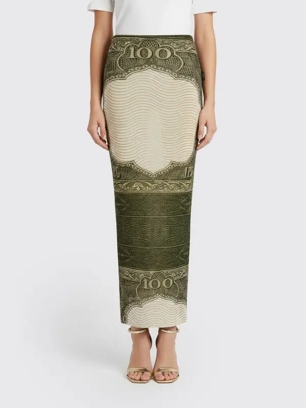JEAN PAUL GAULTIER Printed Tulle Midi Skirt - Multicolor