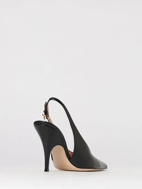 GIANVITO ROSSI Python Print Leather Slingbacks