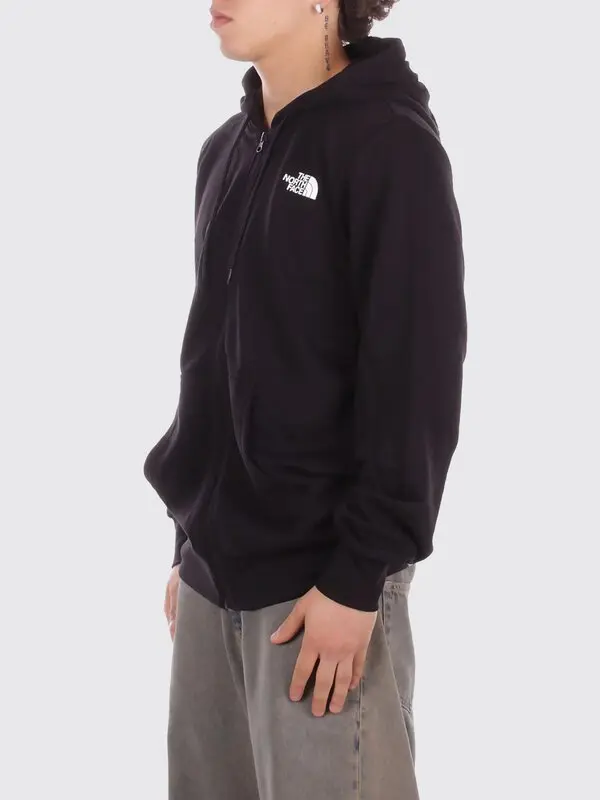 The North Face Cotton Zip Hoodie With Logo - Black