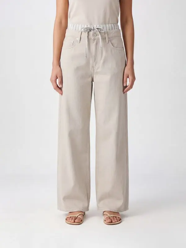 RAG&BONE Cam High-waisted Wide-leg Cotton Denim Jeans With Drawstring