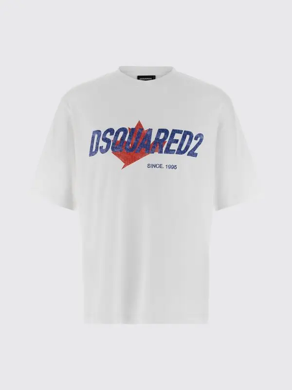 Dsquared2 Cotton T-shirt With Printed Logo And Dropped Shoulders