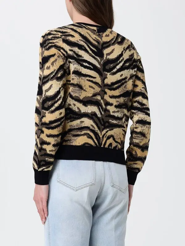 Kenzo Animal Print Cotton And Wool Blend Cardigan