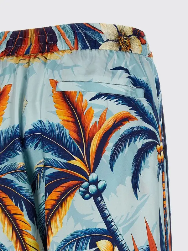 F.R.S FOR RESTLESS SLEEPERS Printed Silk Wide Leg Trousers