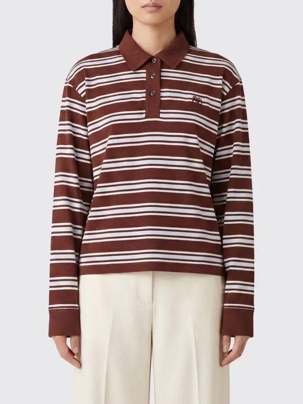 RAG&BONE Long-sleeved Striped Cotton Polo Shirt With Embroidered Logo