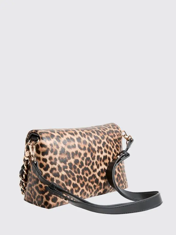 Liu Jo Lapuffy Animal Print Faux Leather Shoulder Bag