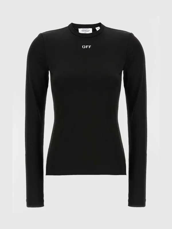 Off-White Technical Stretch Fabric Long Sleeve Top