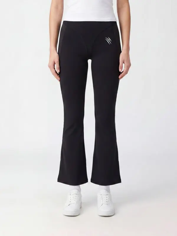 PLEIN SPORT Flared Jersey Trousers With Rhinestone Embellishments