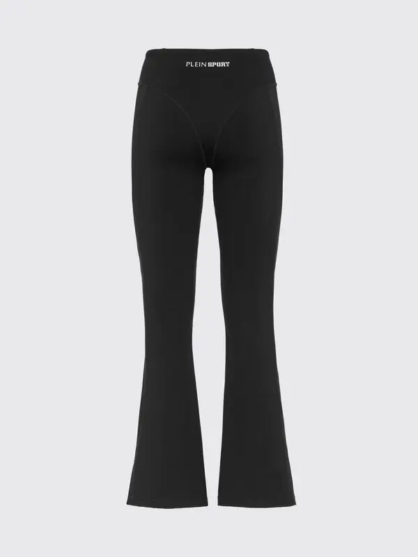 PLEIN SPORT Flared Jersey Trousers With Rhinestone Embellishments