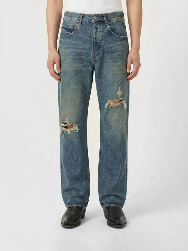 PURPLE BRAND Distressed Denim Straight Jeans