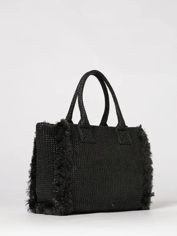 Pinko Tote Bag With Fringe Detail - Black